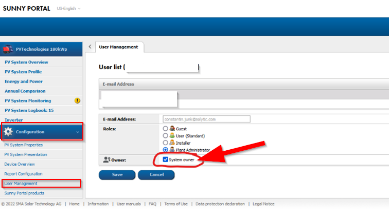 Set up API access - SMA Monitoring API